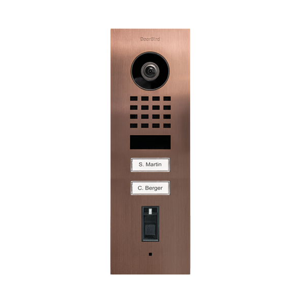 DoorBird IP Intercom Video Door Station D1102FV, Flush Mount 2 Button ...